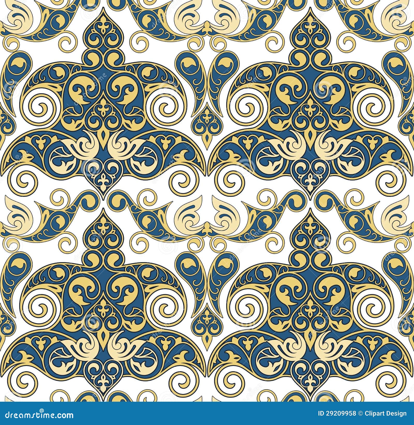 Seamless Ornament Wallpaper Stock Illustration - Illustration of ...