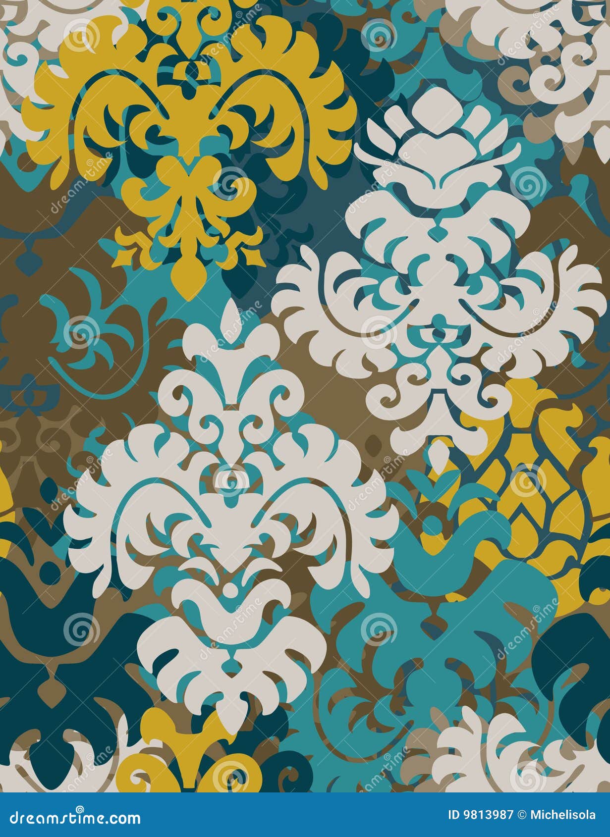 Seamless ornamental stock vector. Illustration of tile - 9813987