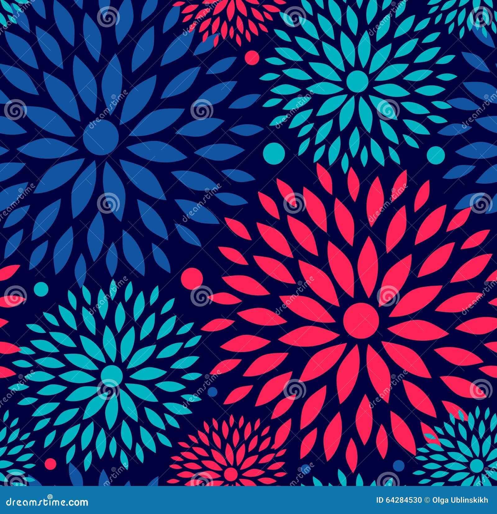 Seamless Ornamental Floral Pattern. Stock Vector - Illustration of ...