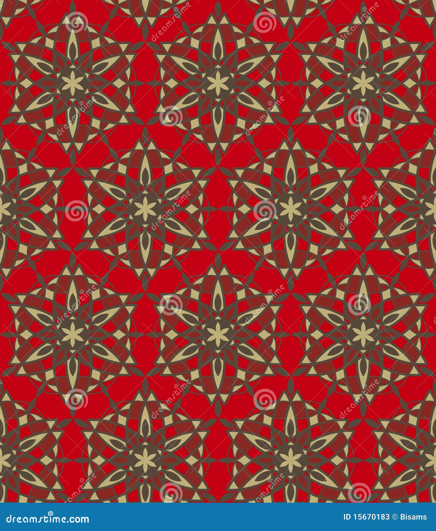 Seamless Ornamental Pattern Stock Vector - Illustration of geometric ...