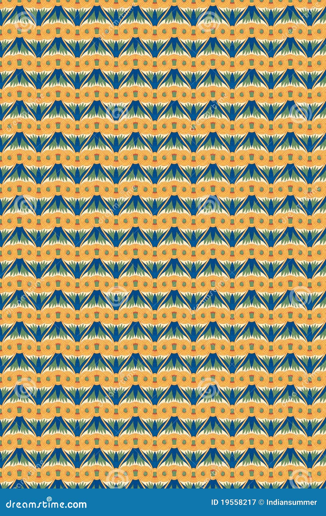 Seamless Ornamental Pattern Stock Illustration - Illustration of ...