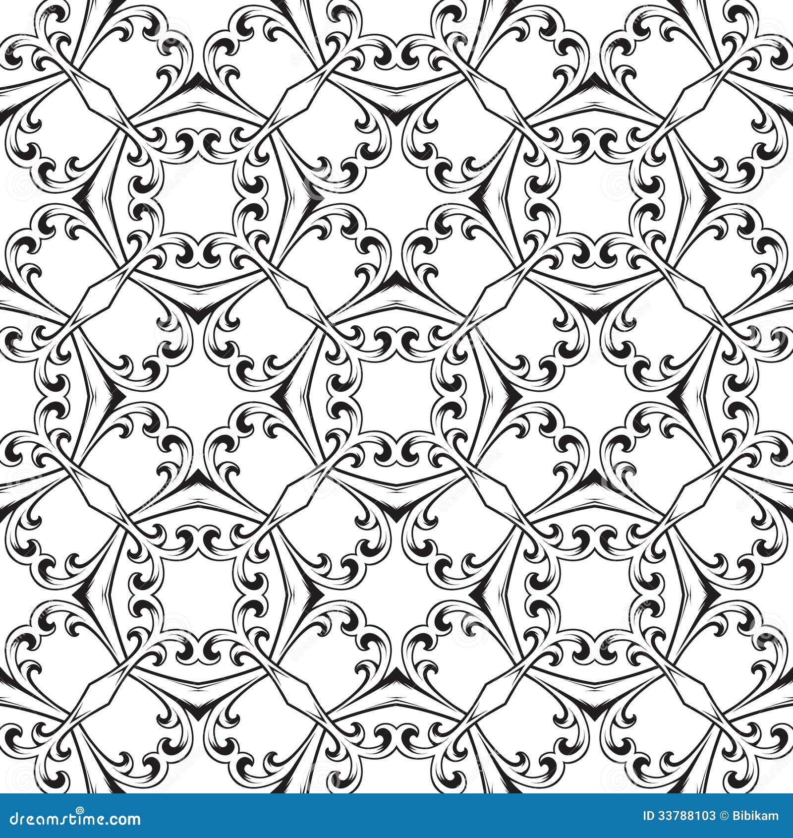 Seamless Ornamental Pattern Stock Vector - Illustration of detail ...