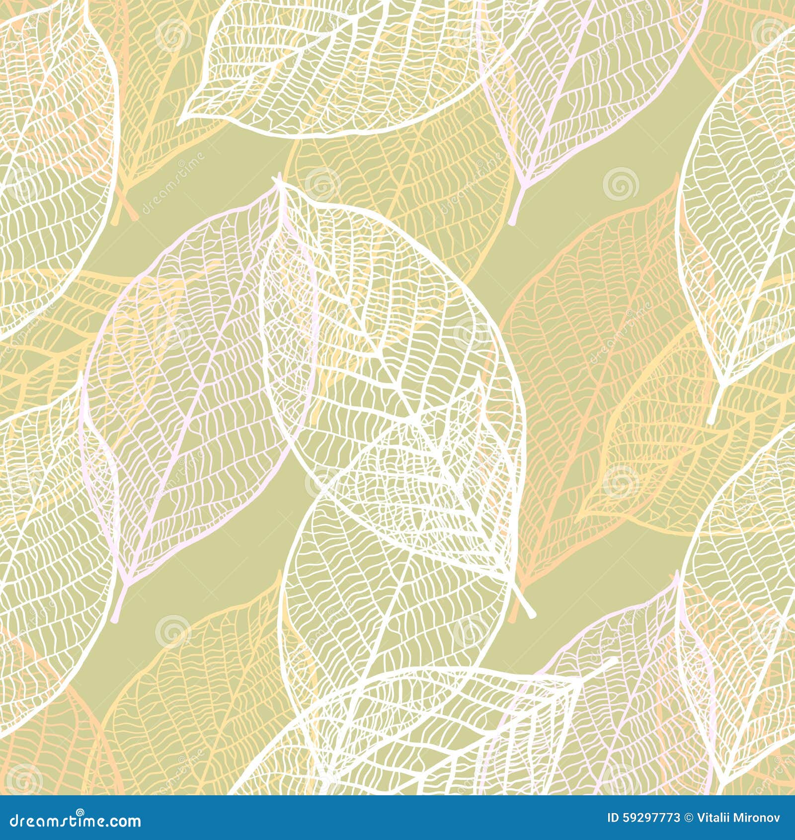 Seamless Ornamental Pattern with Leaves Stock Vector - Illustration of ... Seamless Ornamental Pattern with Leaves Stock Vector - Illustration of ...