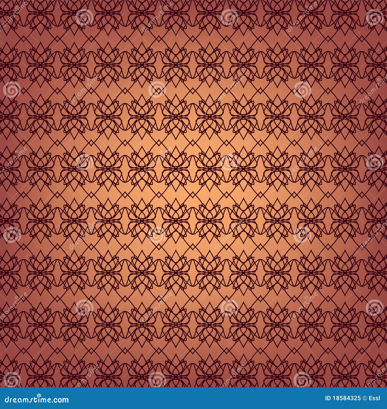 Seamless Ornamental Wallpaper Stock Vector - Illustration of curve ...