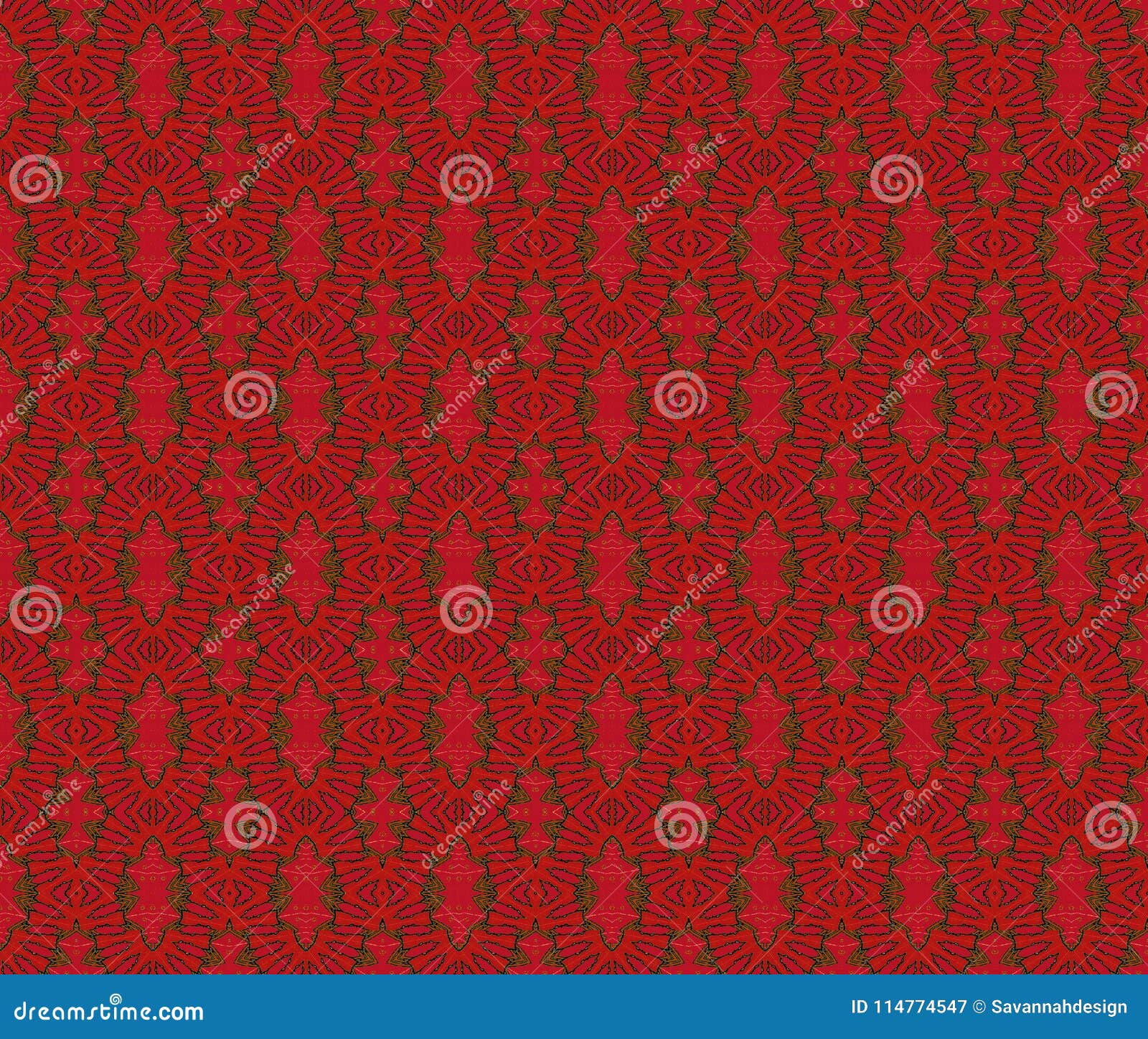 Seamless Ornate Ellipses Pattern Red Stock Illustration - Illustration ...