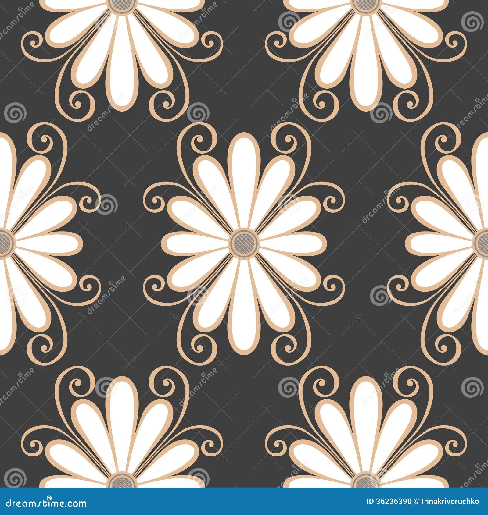Seamless Ornate Floral Pattern Stock Vector - Illustration of scrapbook ...
