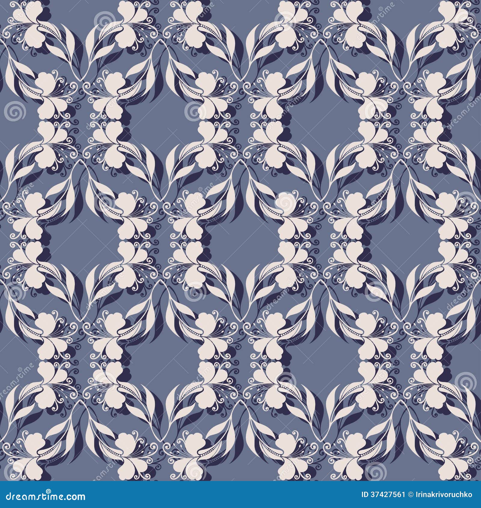 Seamless Ornate Floral Pattern Stock Vector - Illustration of ...