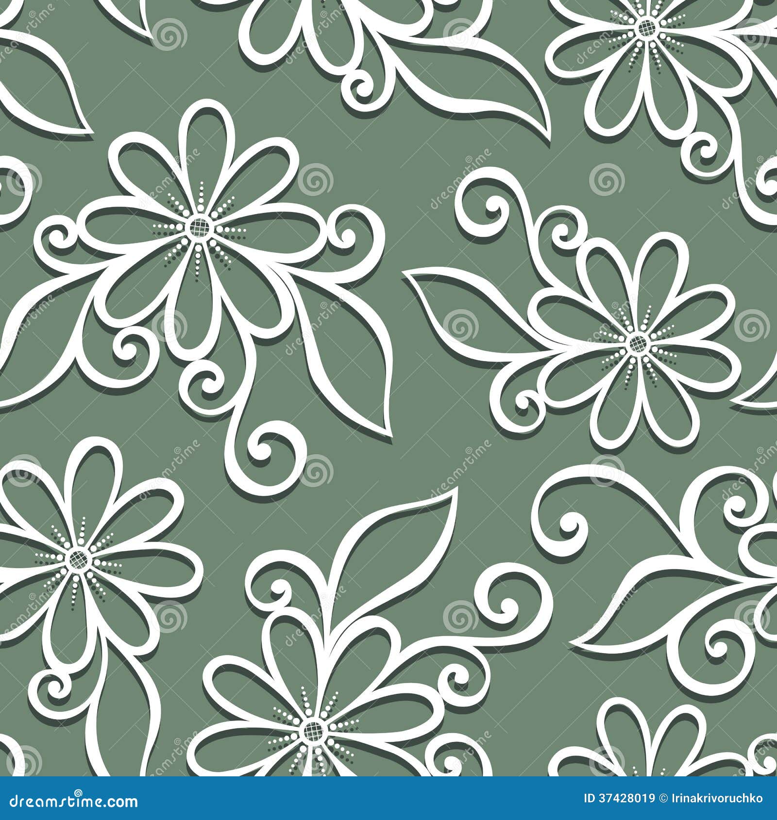 Seamless Ornate Floral Pattern Stock Vector - Illustration of seamless ...