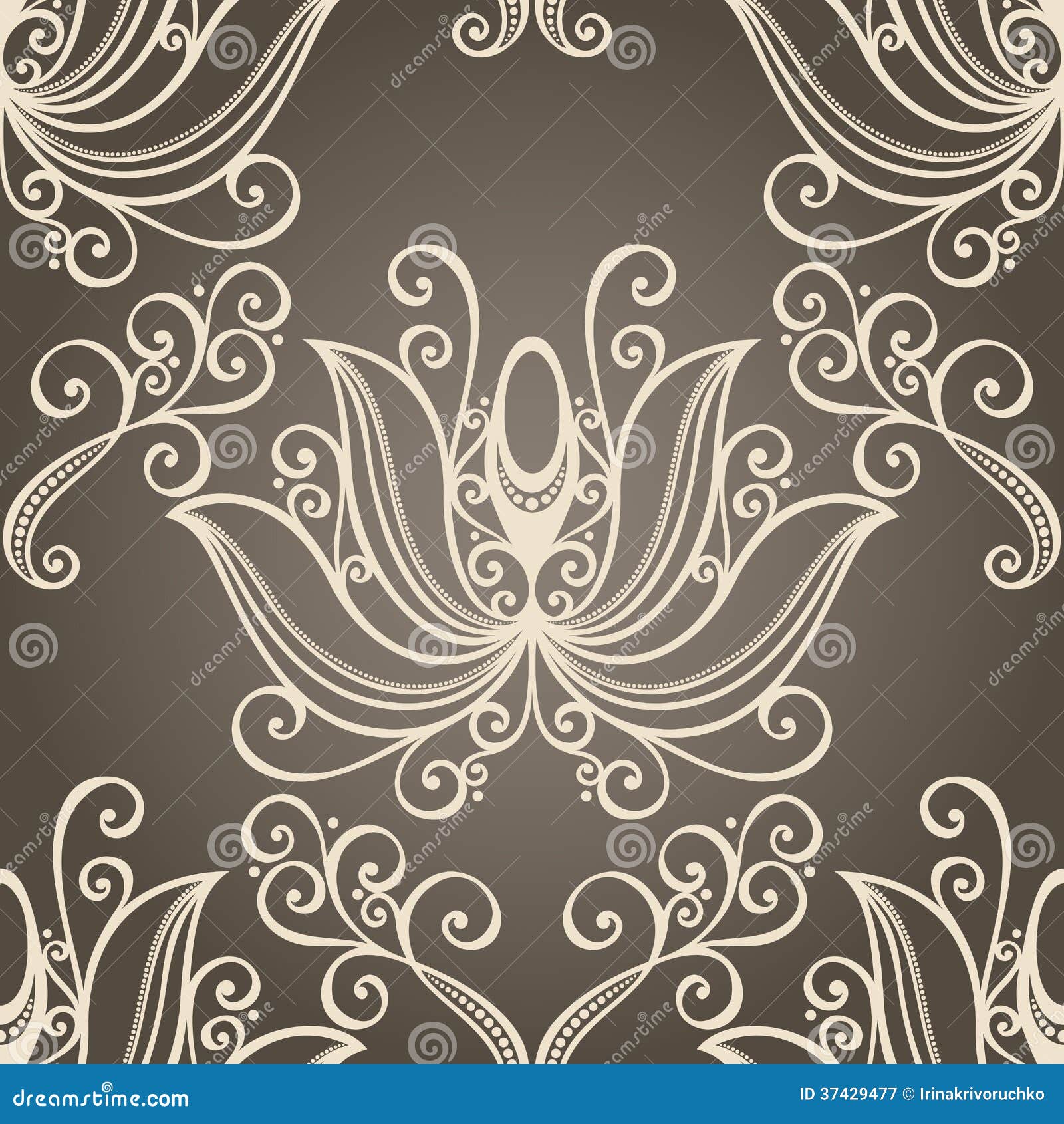 Seamless Ornate Floral Pattern Stock Vector - Illustration of abstract ...