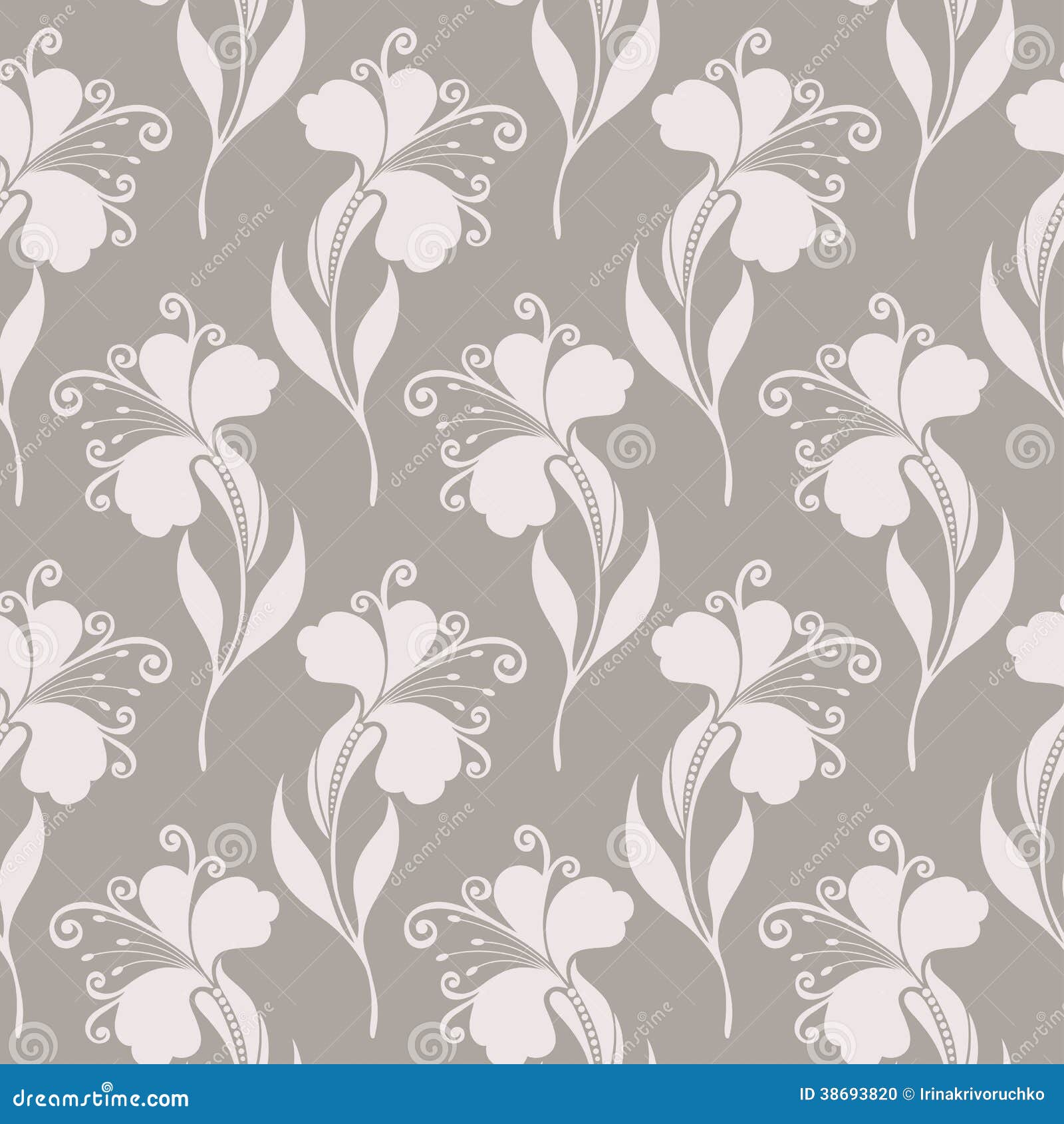 Seamless Ornate Floral Pattern Stock Vector - Illustration of deco ...