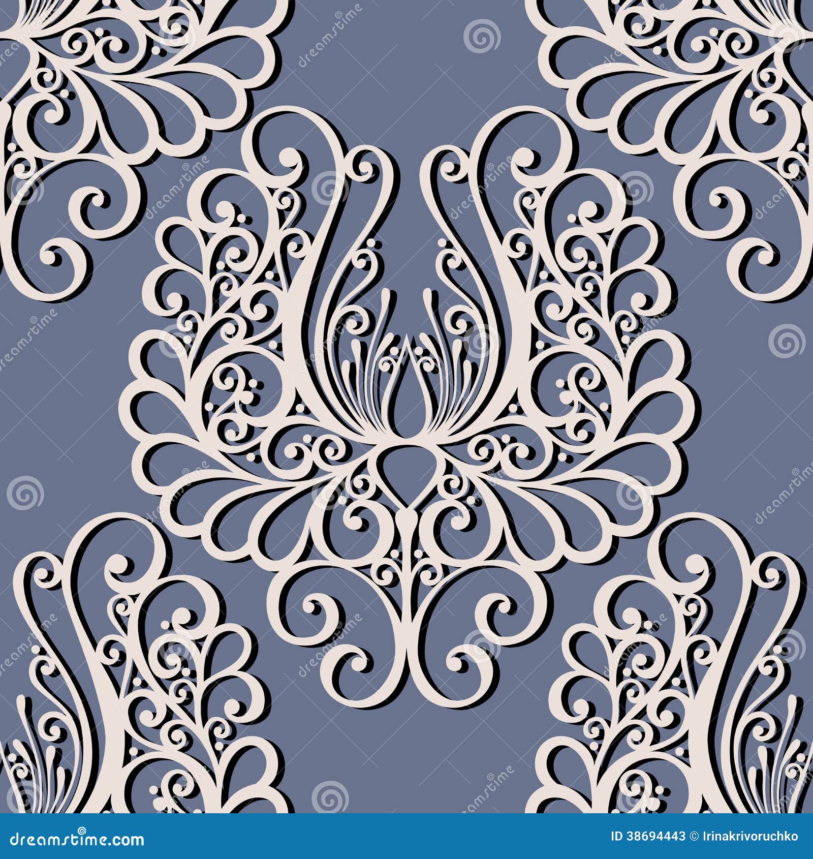 Seamless Ornate Floral Pattern Stock Vector - Illustration of flower ...