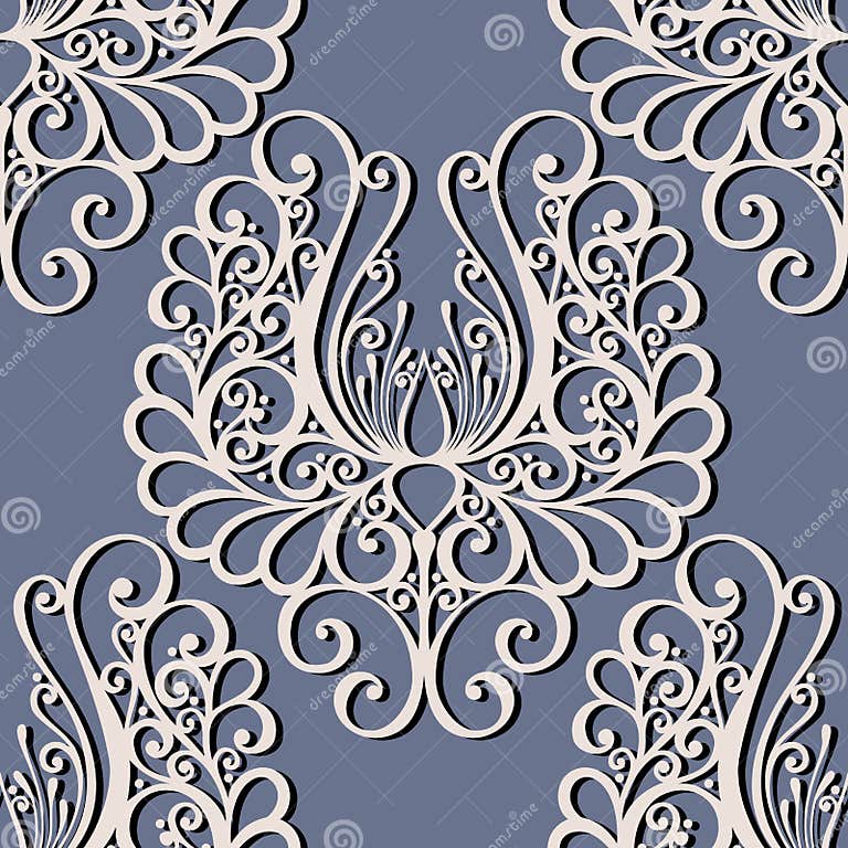 Seamless Ornate Floral Pattern Stock Vector - Illustration of flower ...