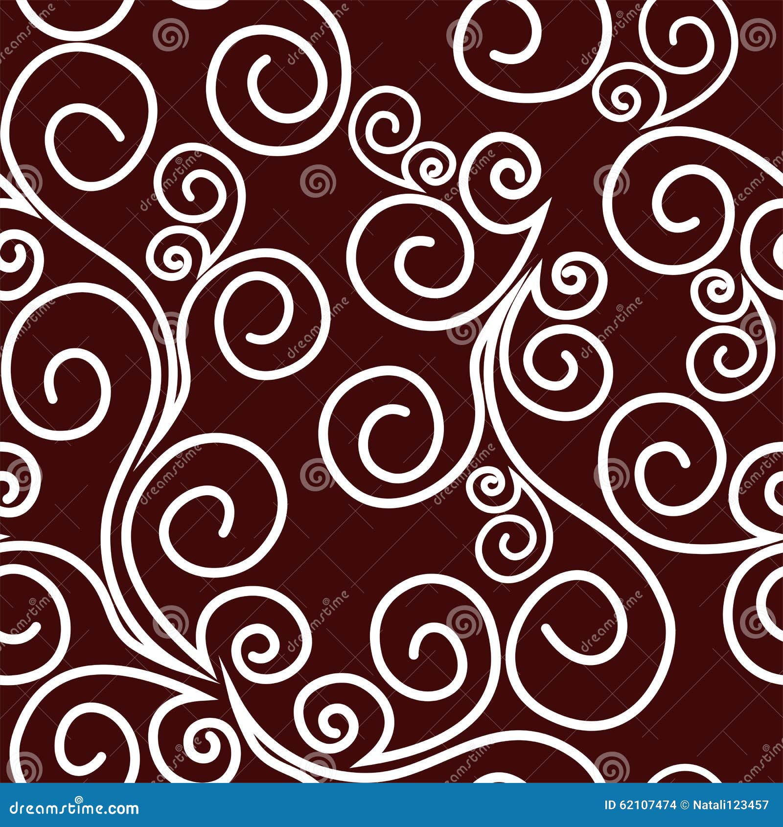 Seamless Ornate Pattern with Swirls Stock Vector - Illustration of ...