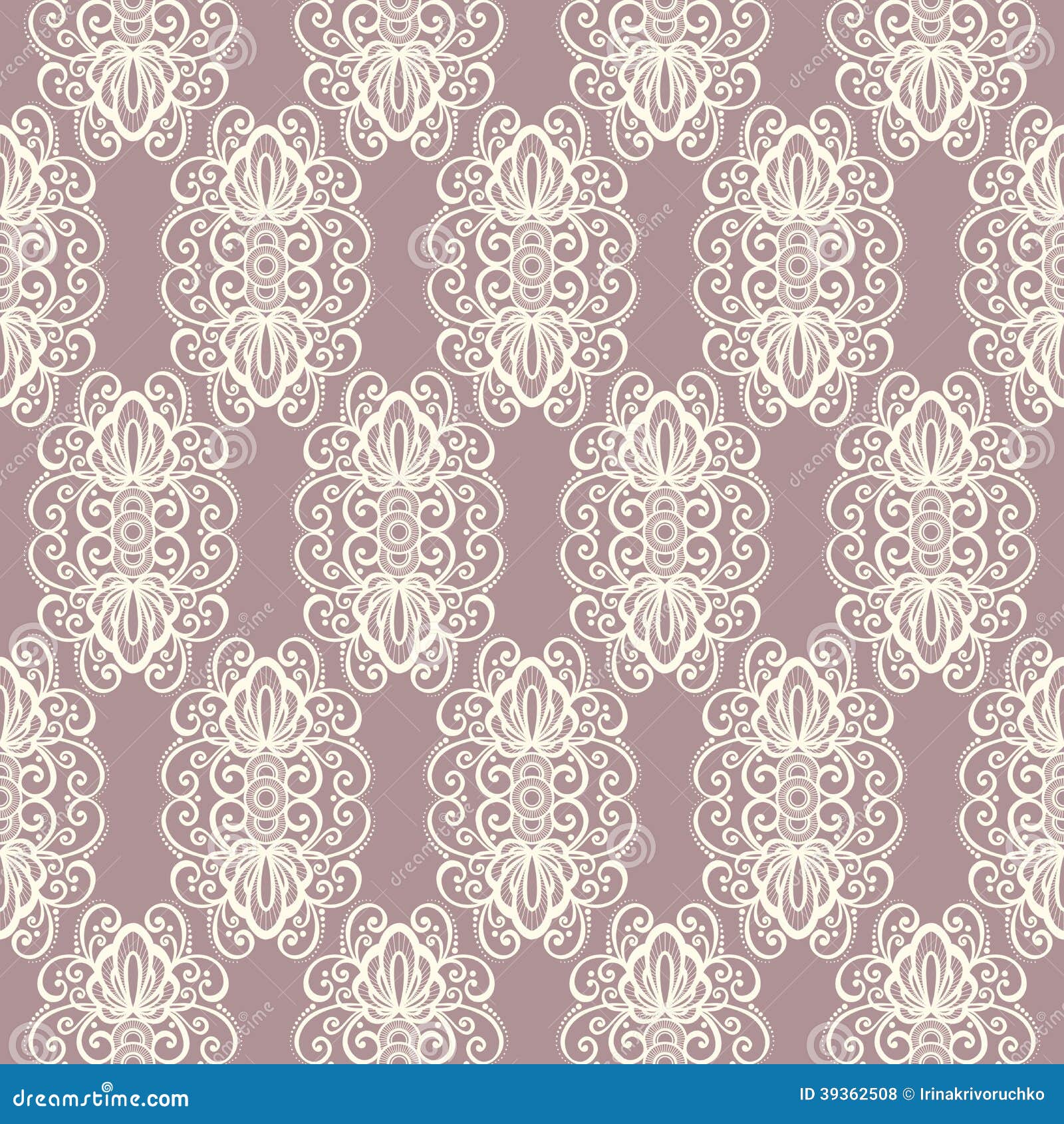 Seamless Ornate Pattern (Vector) Stock Vector - Illustration of color ...