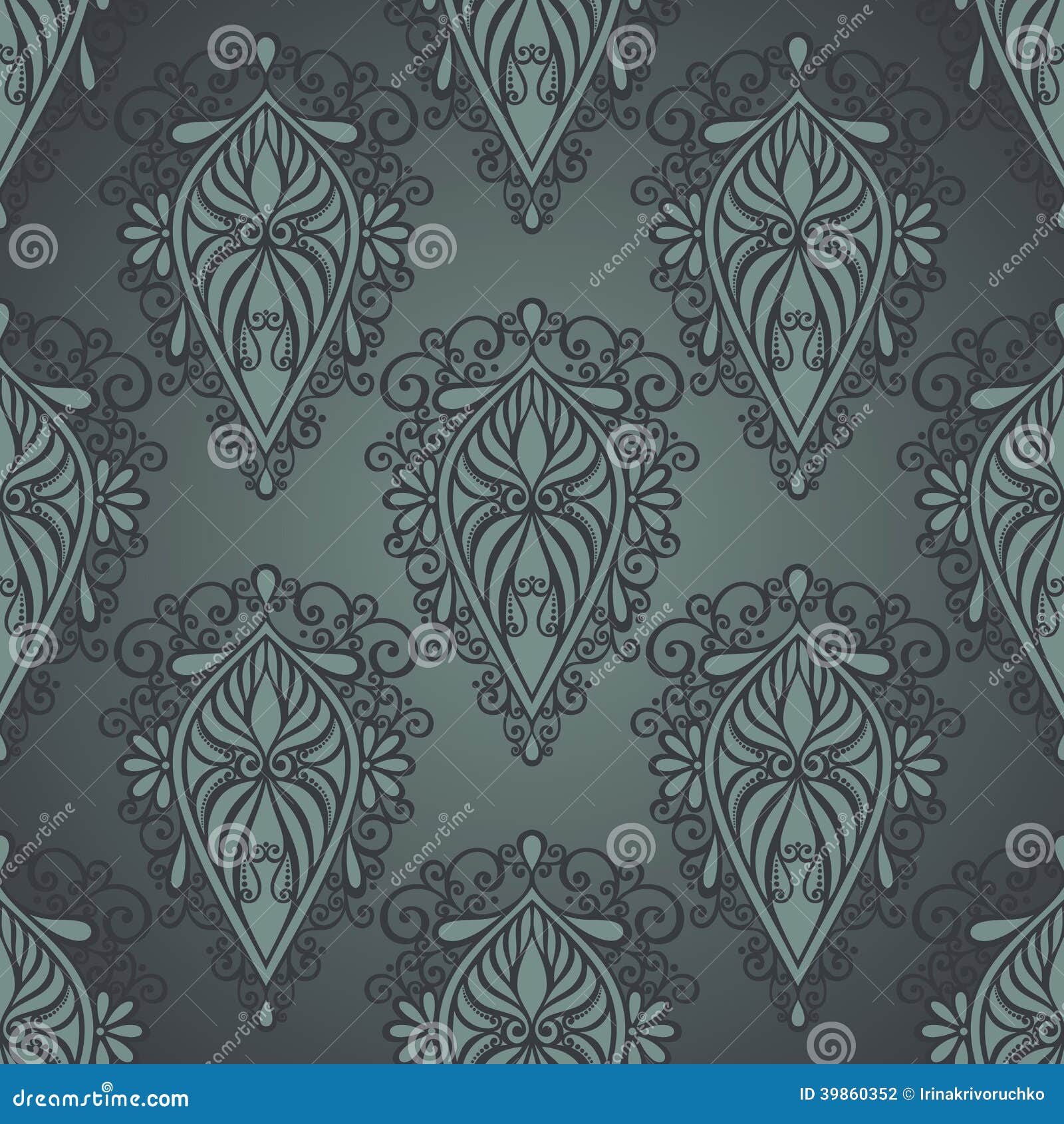 Seamless Ornate Pattern (Vector) Stock Vector - Illustration of regular ...