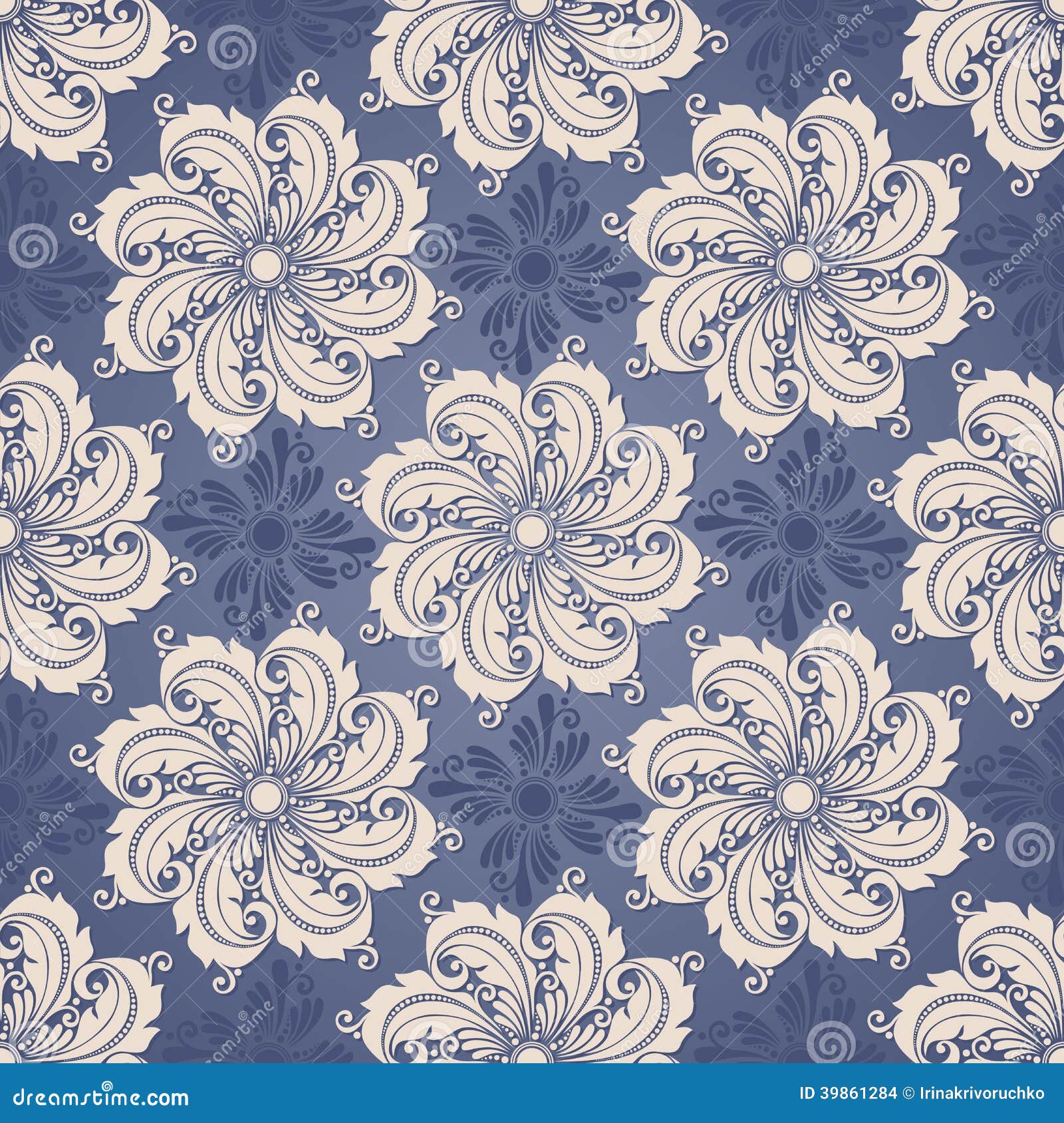 Seamless Ornate Pattern (Vector) Stock Vector - Illustration of print ...