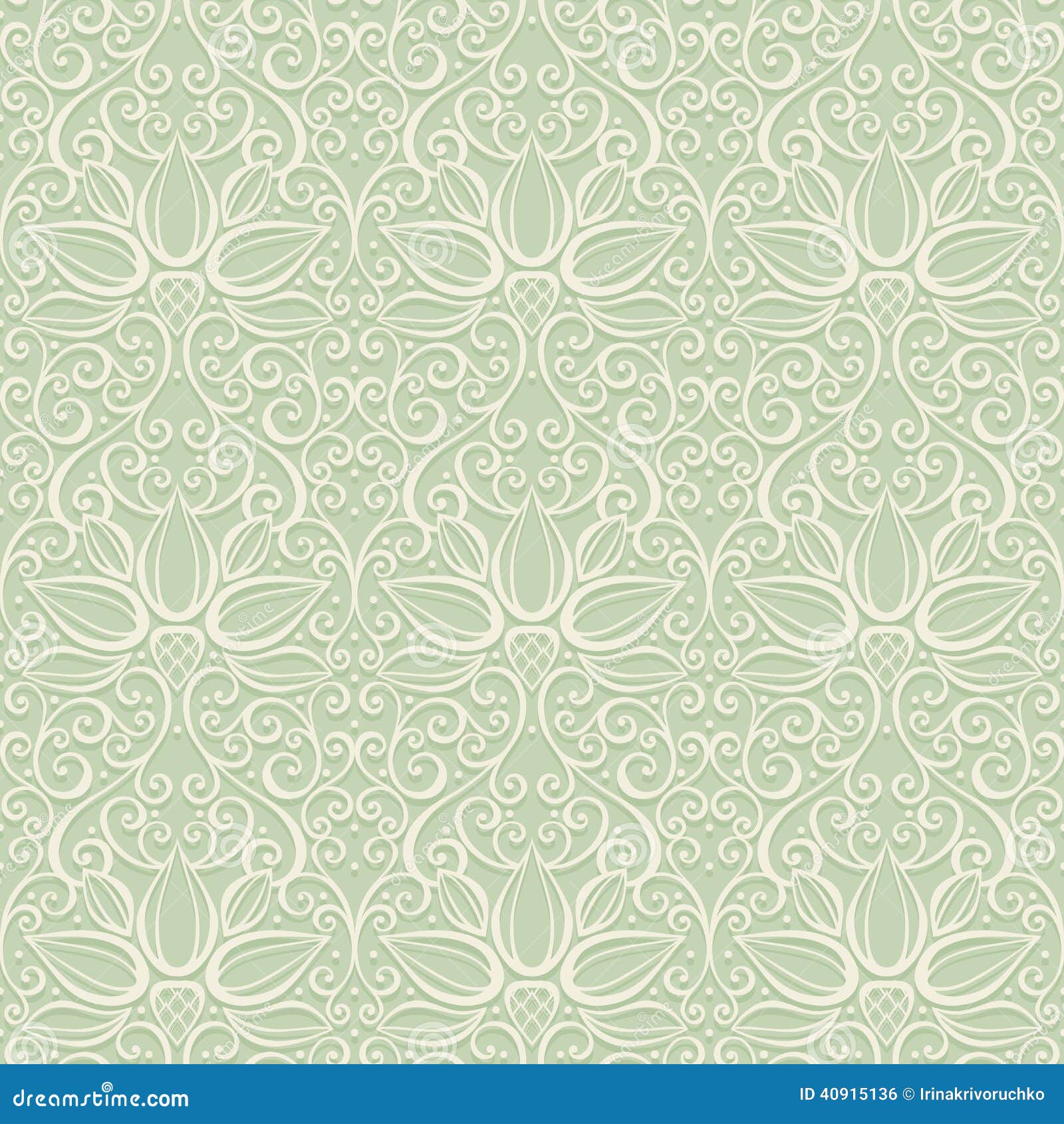 Seamless Ornate Pattern (Vector) Stock Vector - Illustration of design ...