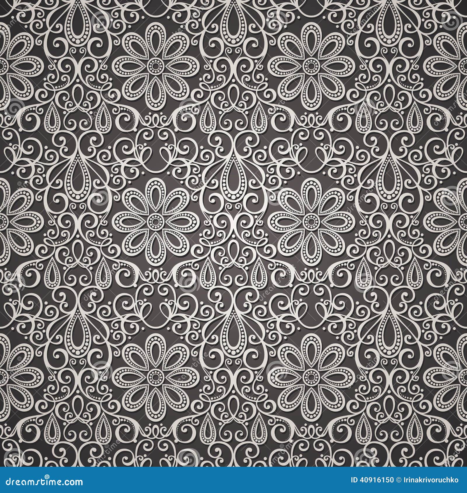 Seamless Ornate Pattern (Vector) Stock Vector - Illustration of fabric ...