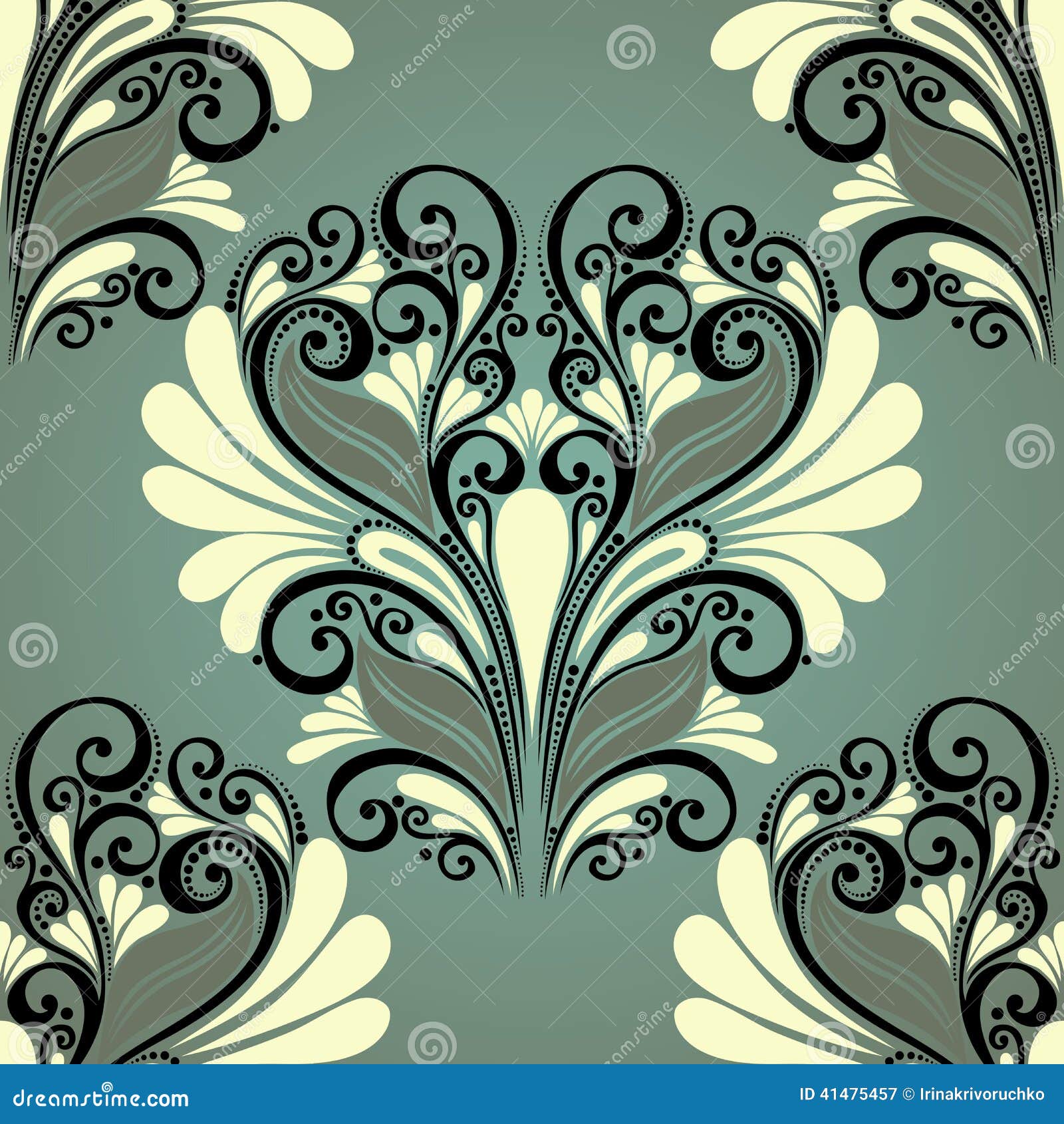 Seamless Ornate Pattern (Vector) Stock Vector - Illustration of ...