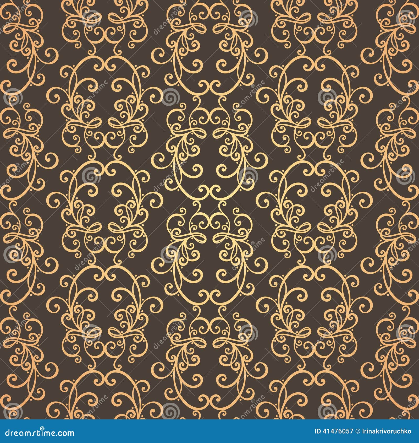 Seamless Ornate Pattern (Vector) Stock Vector - Illustration of regular ...