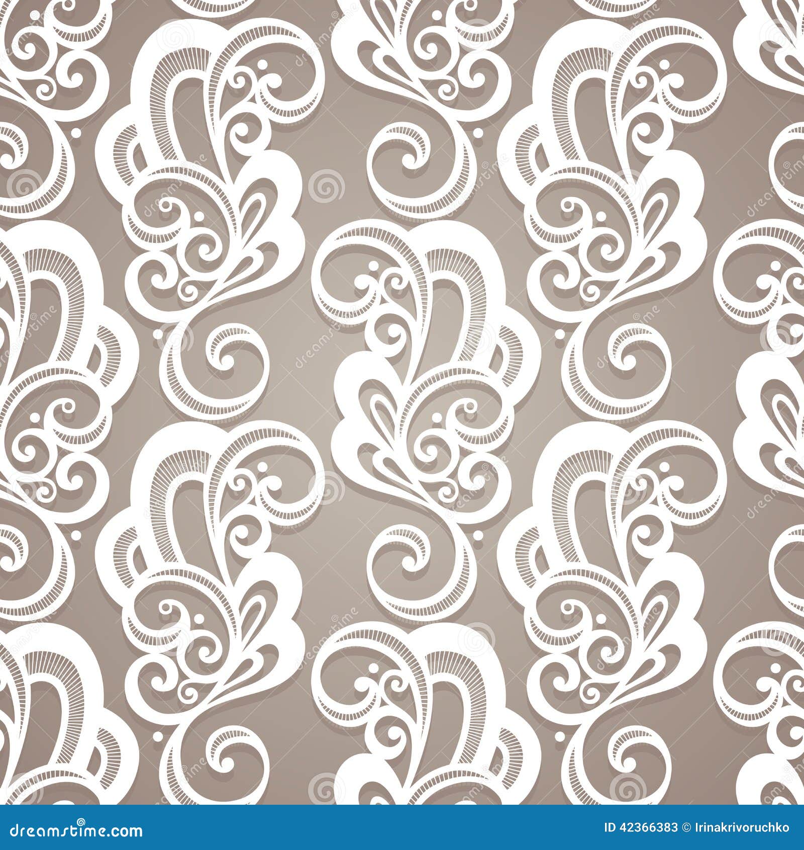Seamless Ornate Pattern (Vector) Stock Vector - Illustration of regular ...