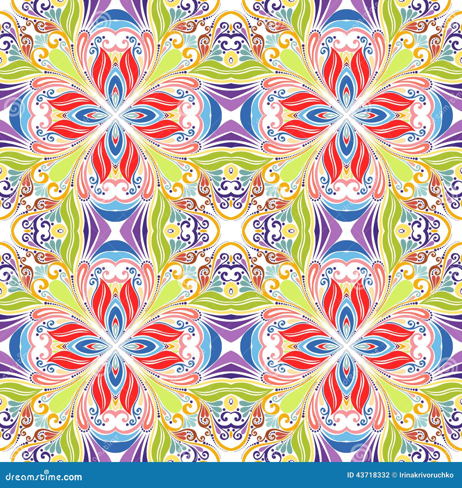 Seamless Ornate Pattern (Vector) Stock Vector - Illustration of ...