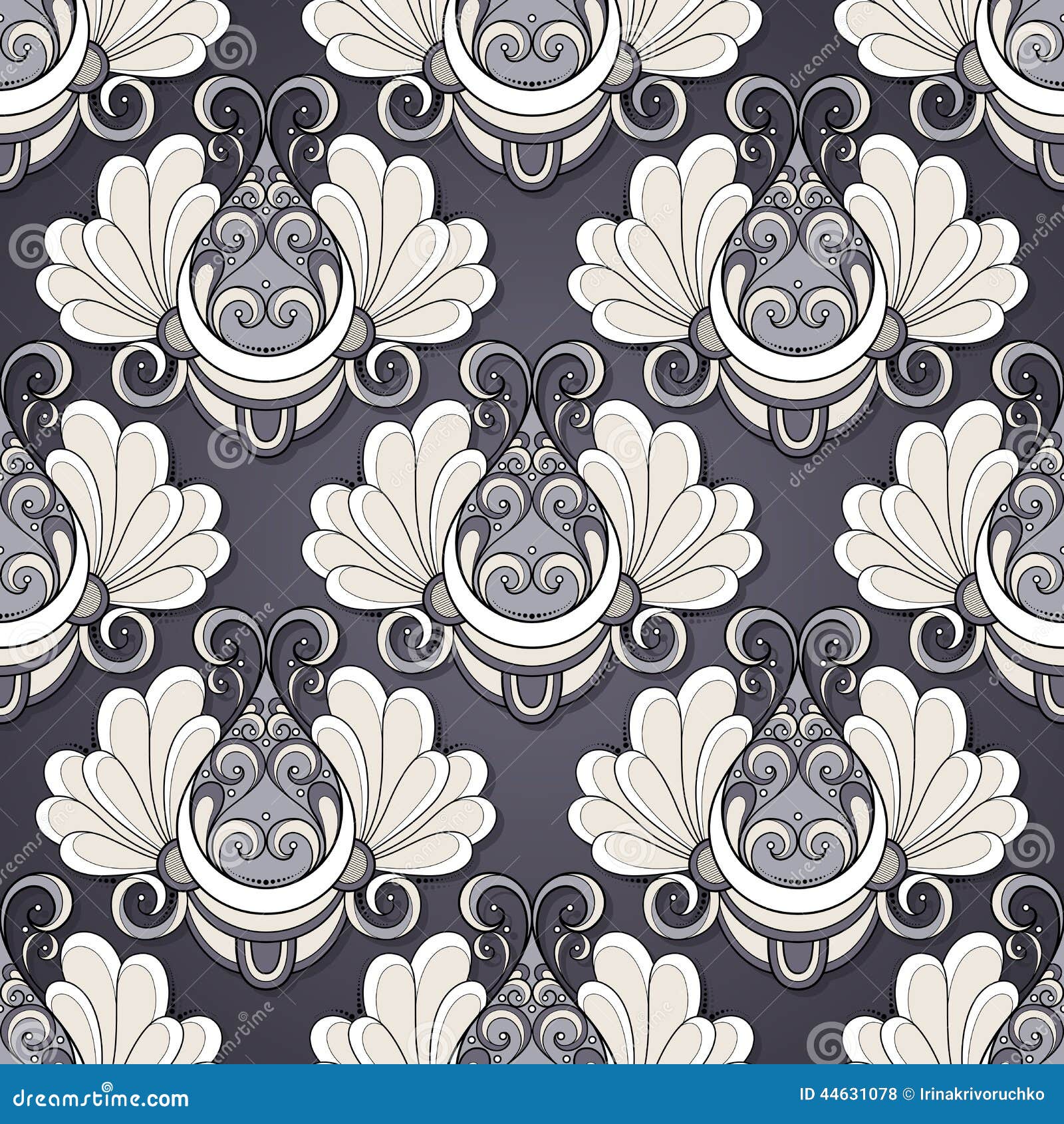 Seamless Ornate Pattern (Vector) Stock Vector - Illustration of regular ...