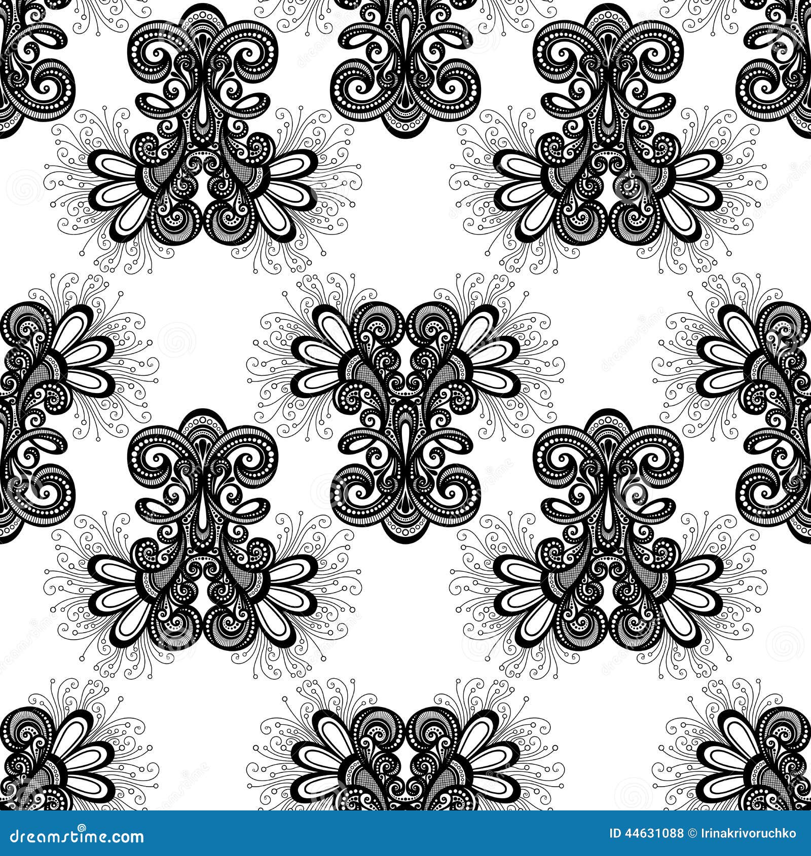 Seamless Ornate Pattern (Vector) Stock Vector - Illustration of ...