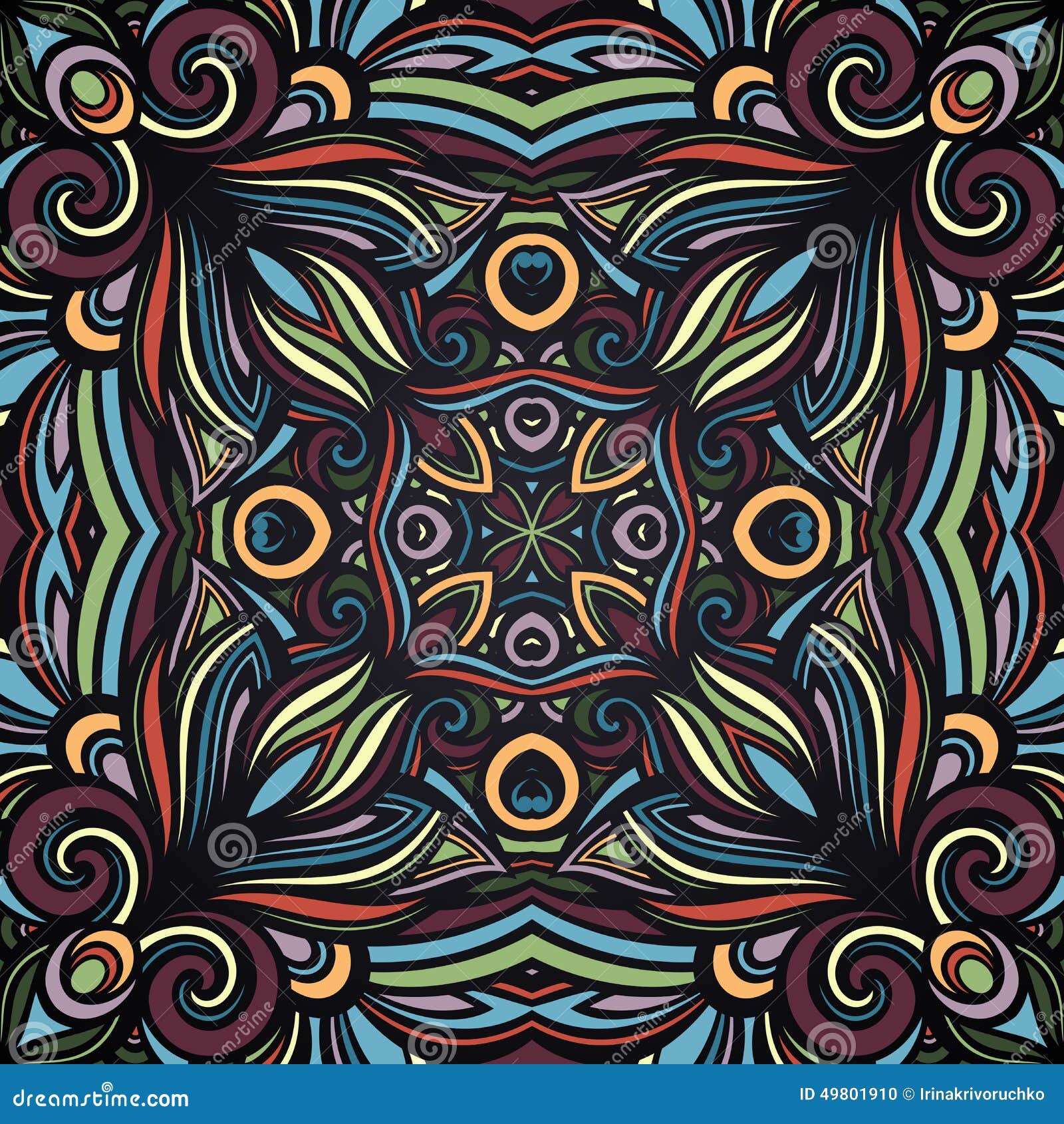 Seamless Ornate Pattern (Vector) Stock Vector - Illustration of ...