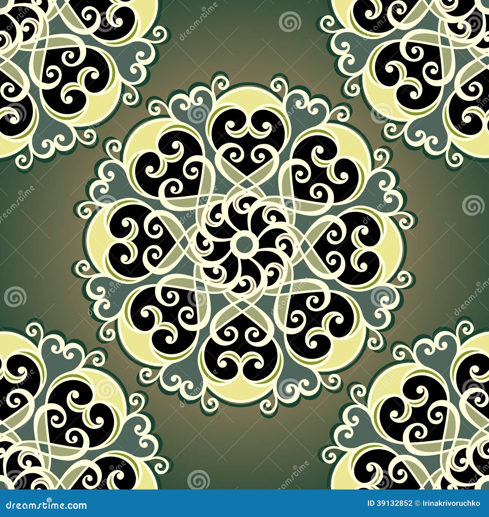 Seamless Ornate Pattern (Vector) Stock Vector - Illustration of ...