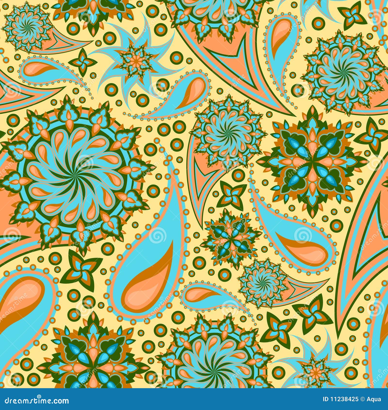 Seamless Ornate Texture Cartoon Vector | CartoonDealer.com #12037919