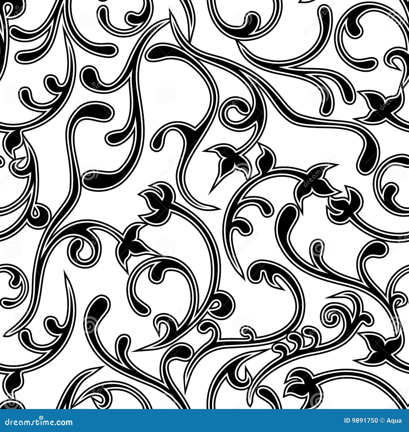Seamless ornate texture stock vector. Illustration of pattern - 9891750
