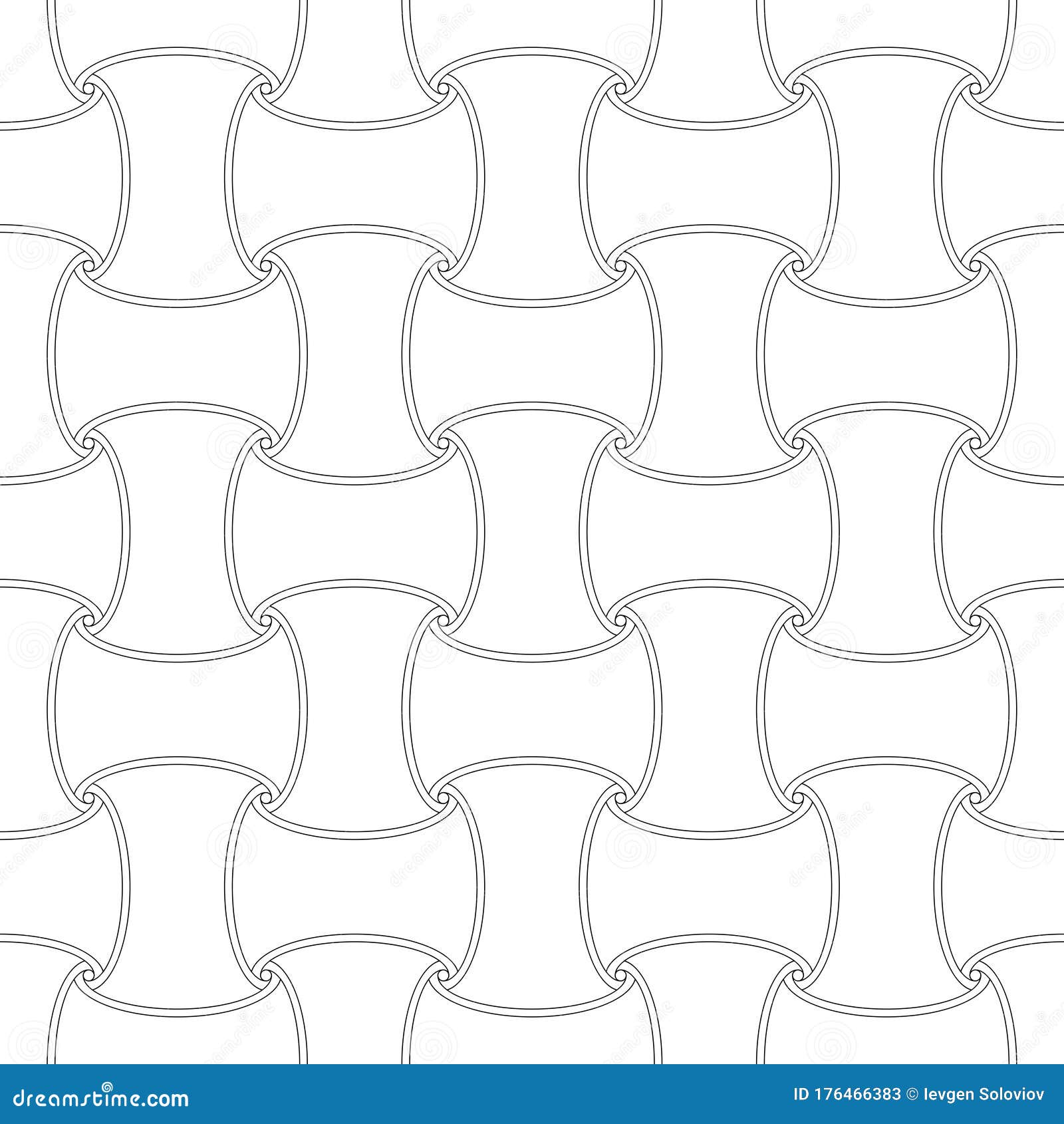 Seamless Outline First Element Pattern Background Stock Vector ...