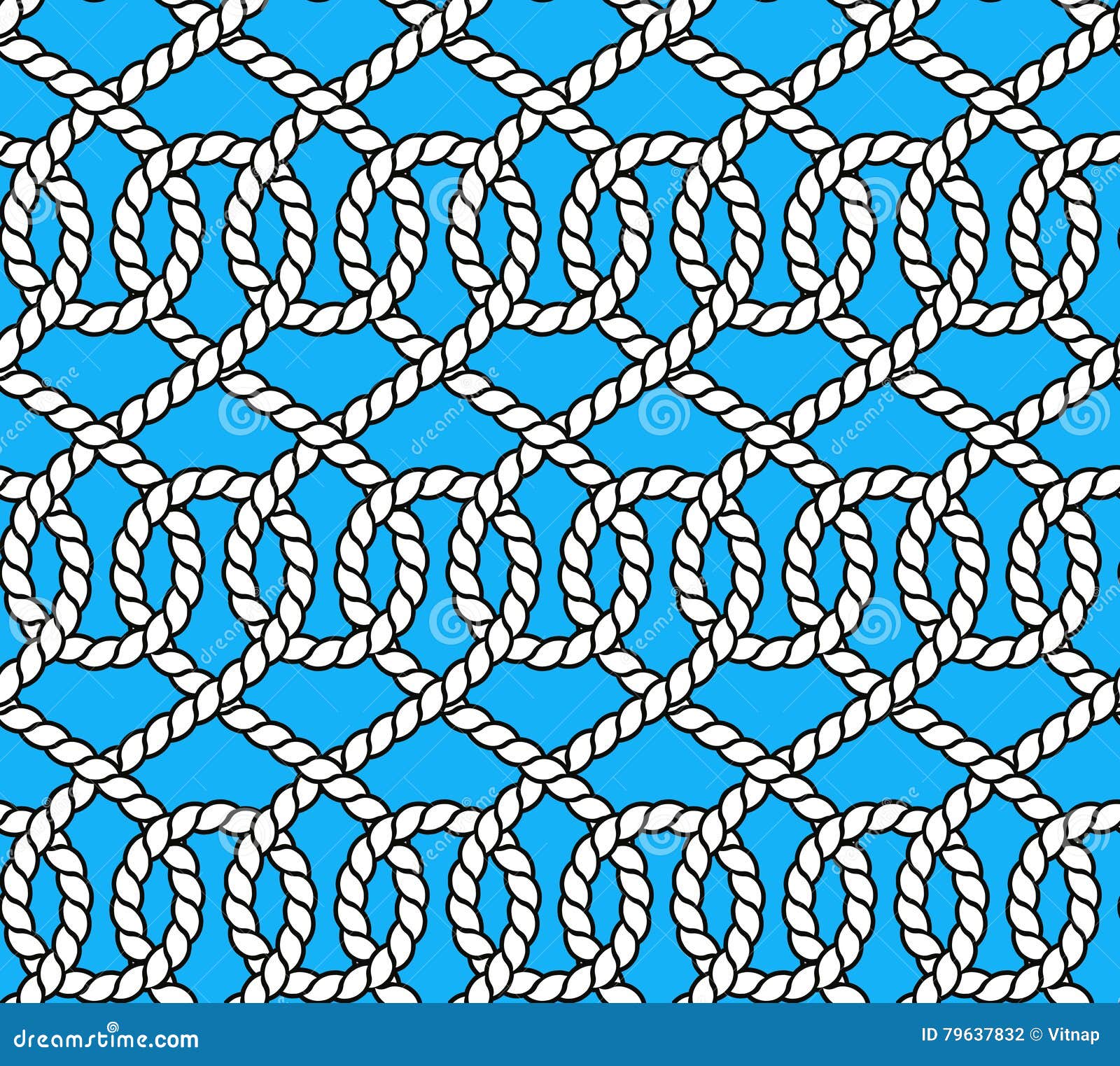 Seamless Outlined Pattern of Ropes. Vector Illustration Stock Vector ...