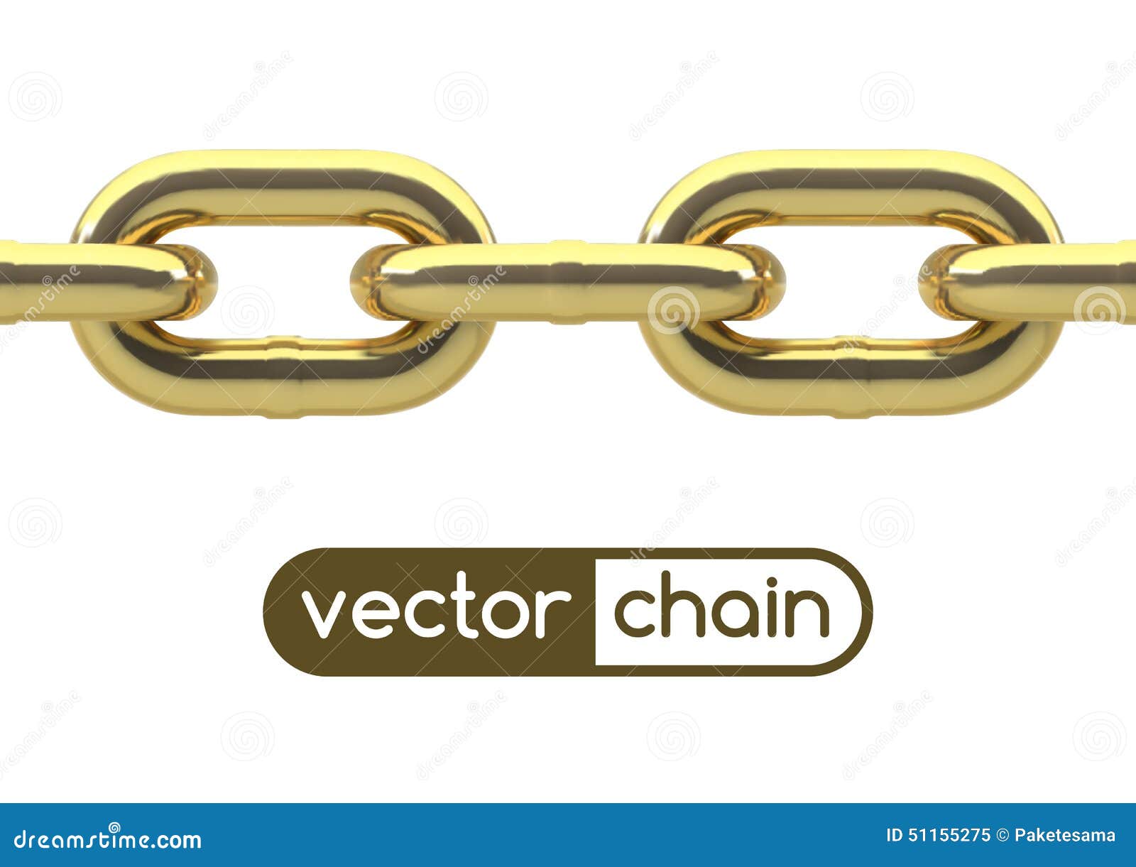 Seamless oval link chain stock vector. Illustration of chrome - 51155275