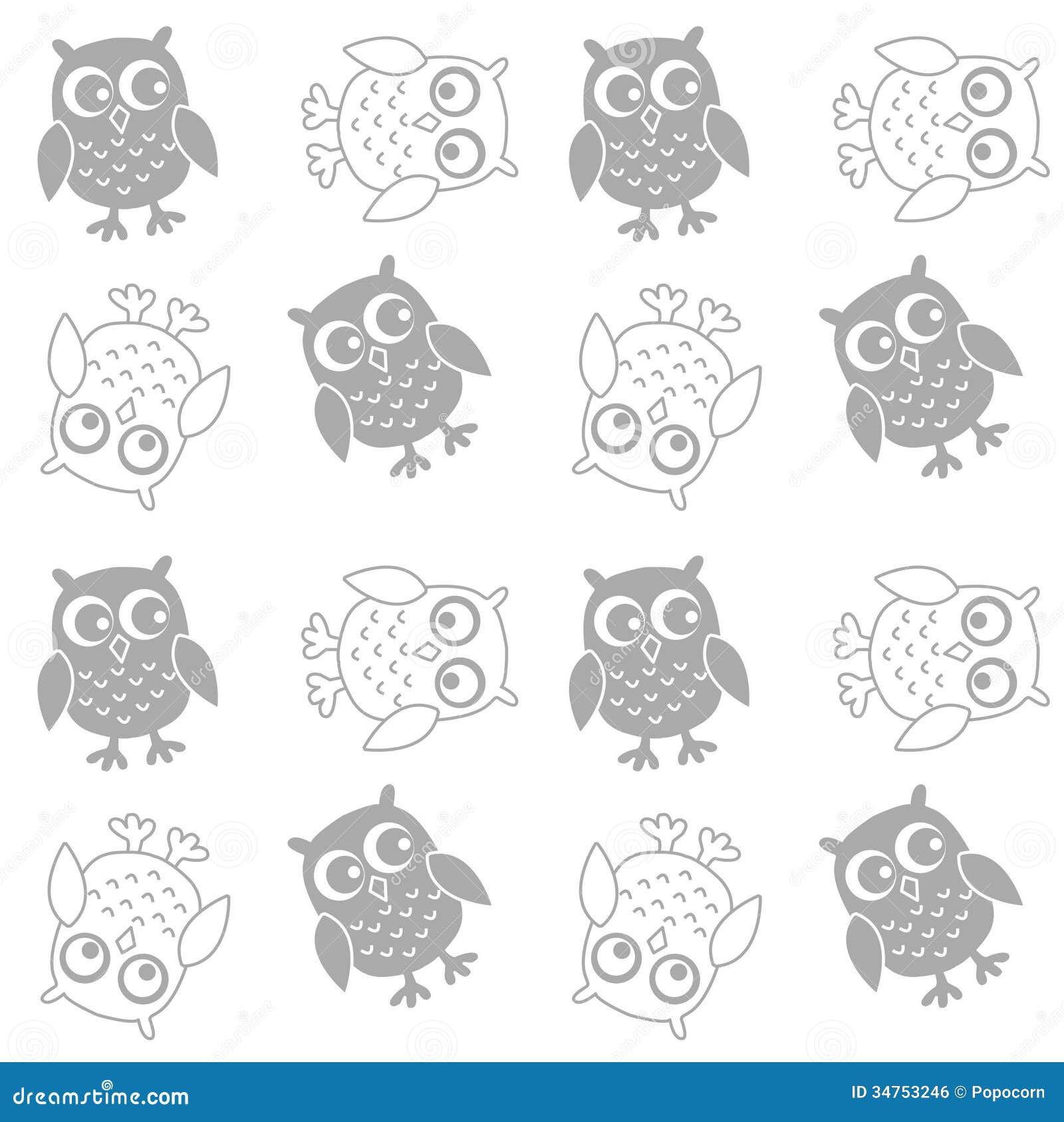 Seamless Owl Pattern Background Royalty-Free Stock Image ...