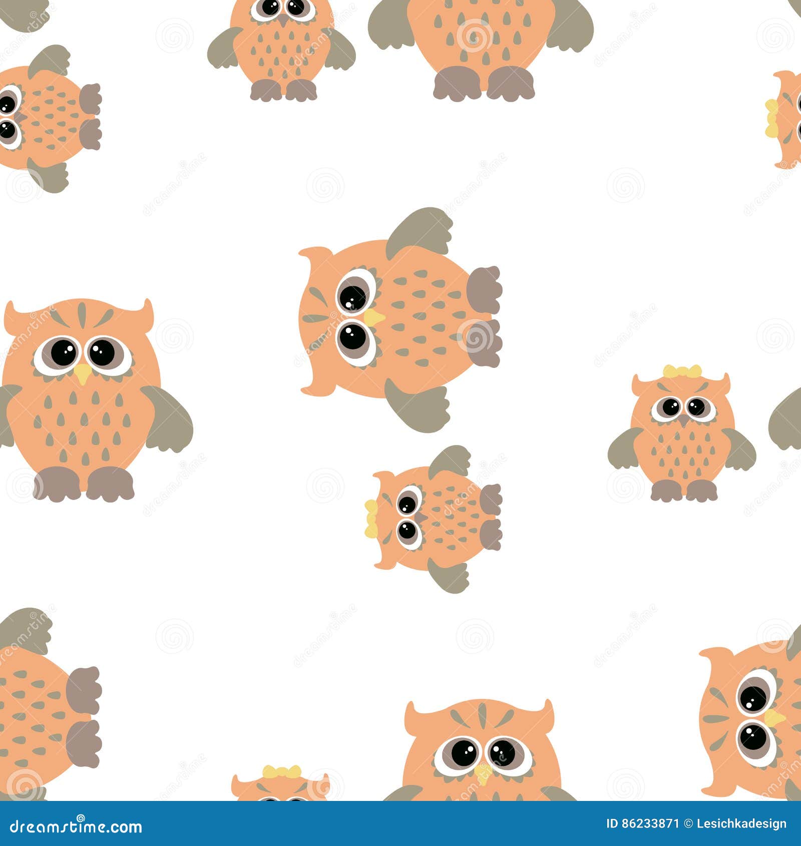 Seamless owl pattern stock vector. Illustration of background - 86233871