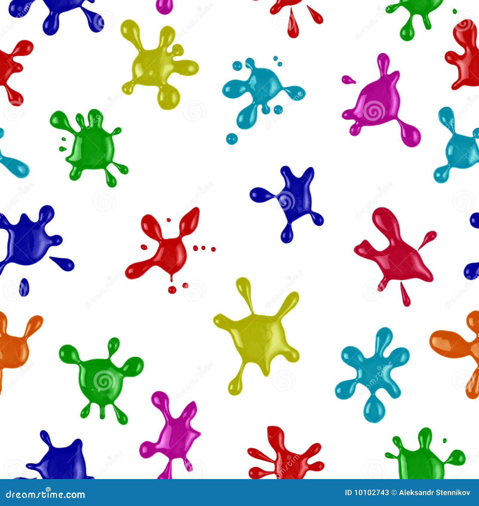 Set Of Seamless Paint Splatter Pattern. Vector Illustration ...