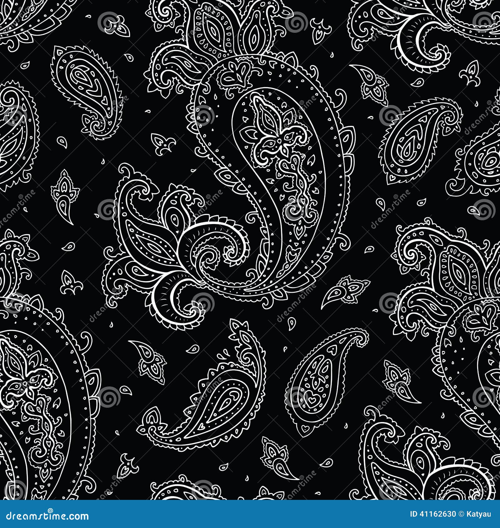 Seamless Paisley Background Design Vector Illustration | CartoonDealer ...
