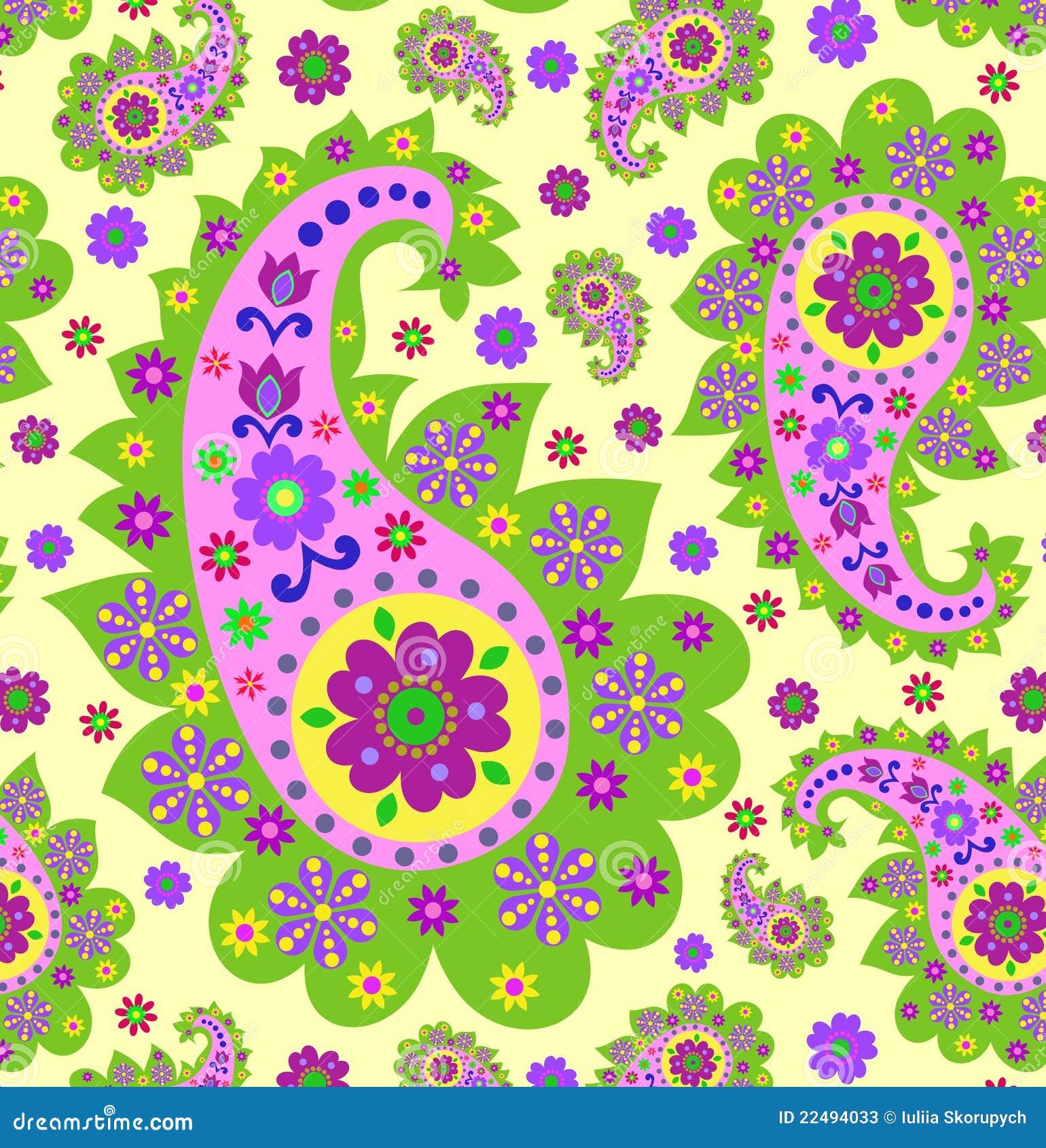 Seamless Paisley Backgrounds Cartoon Vector | CartoonDealer.com #22494033