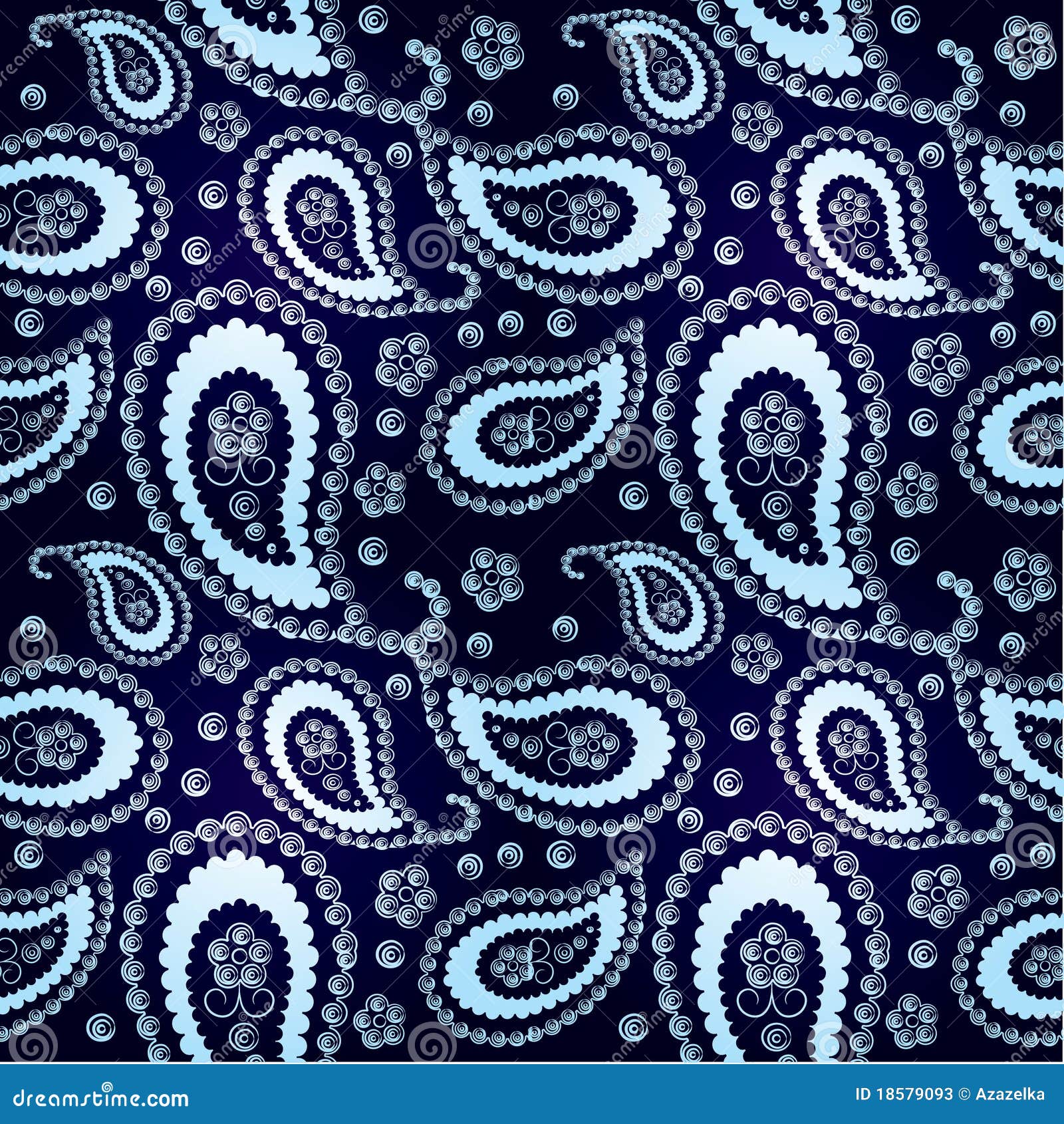 Seamless paisley ornament stock vector. Illustration of abstract - 18579093