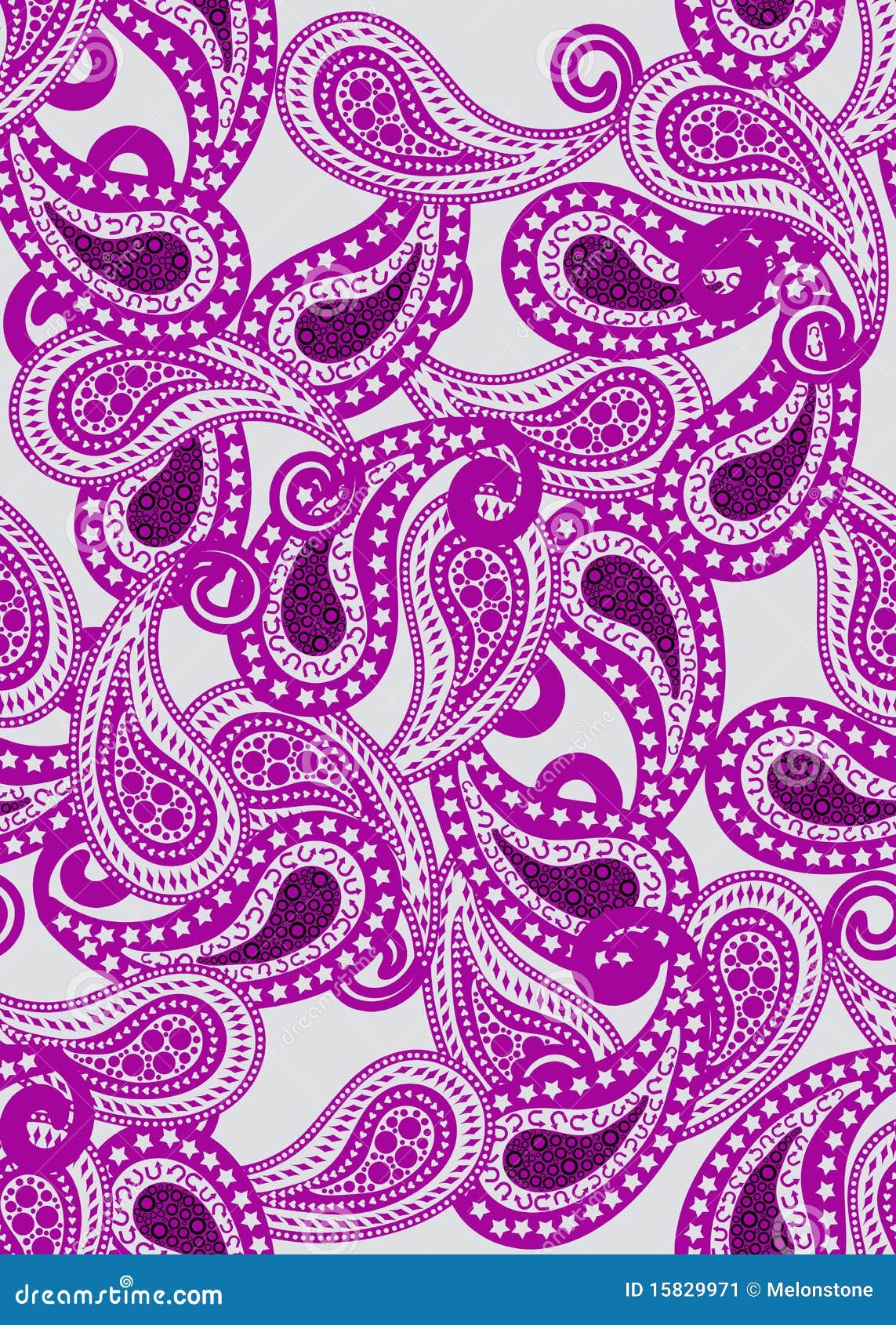 Seamless Paisley Pattern Stock Image - Image: 15829971