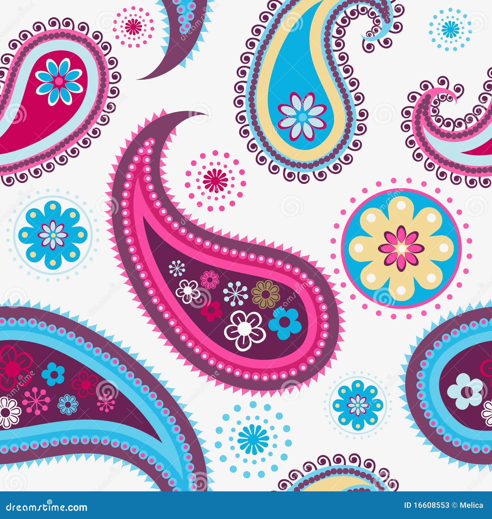 Seamless Paisley Pattern Stock Photos - Image: 16608553