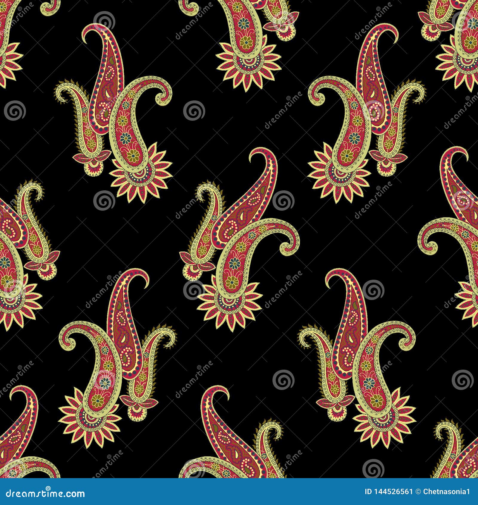 Seamless paisley pattern stock illustration. Illustration of elegant ...