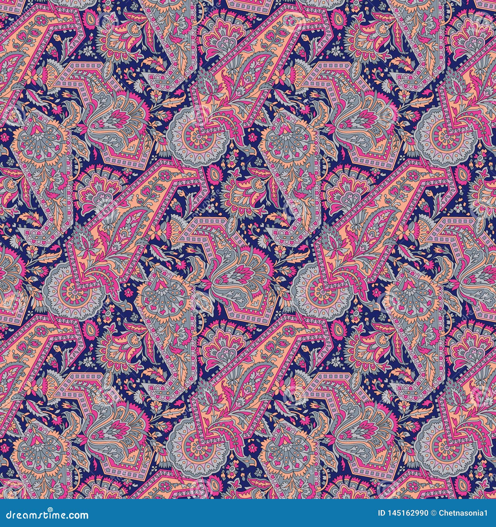 Seamless paisley pattern stock illustration. Illustration of element ...