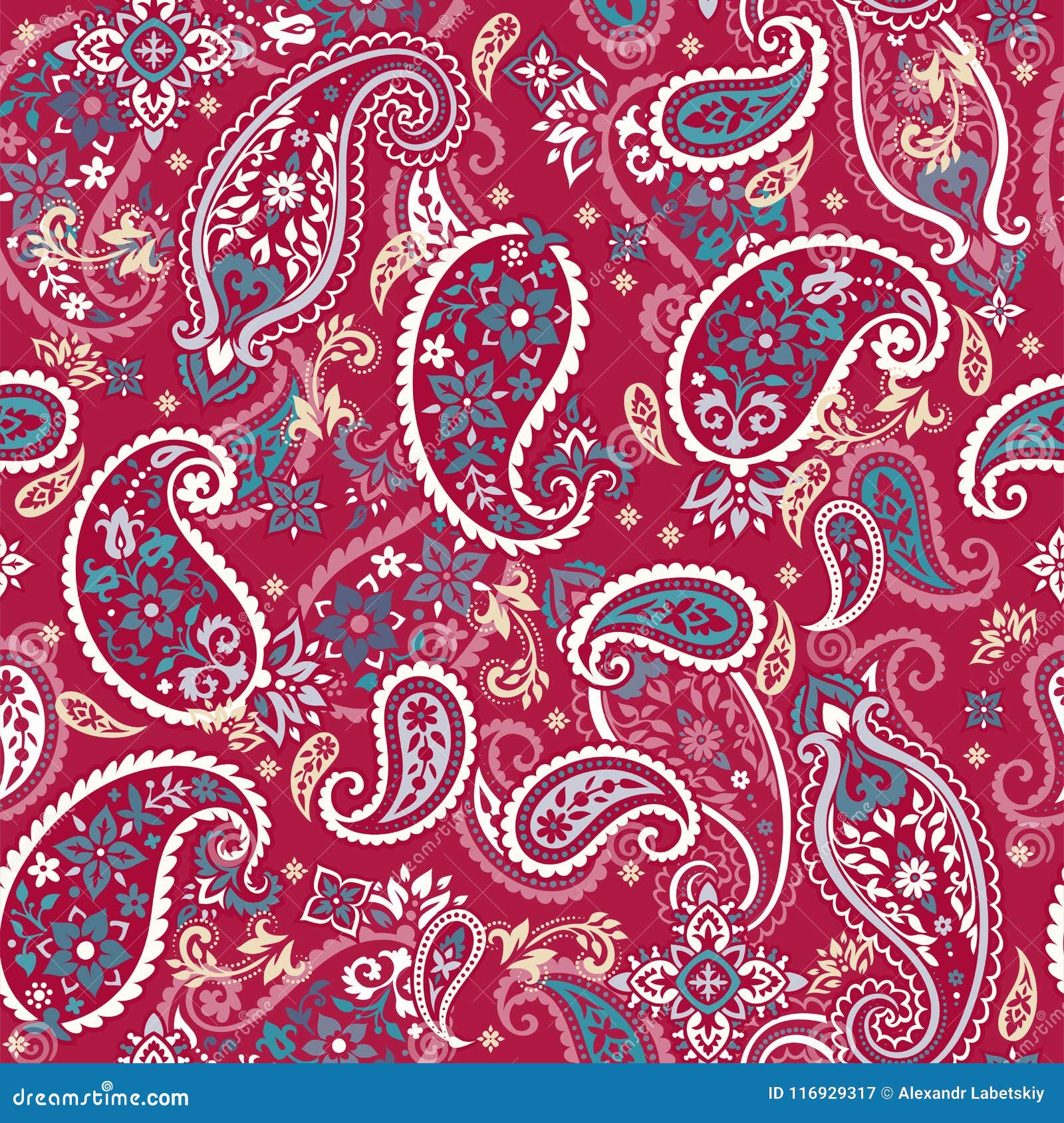 Seamless paisley pattern stock vector. Illustration of decorative ...