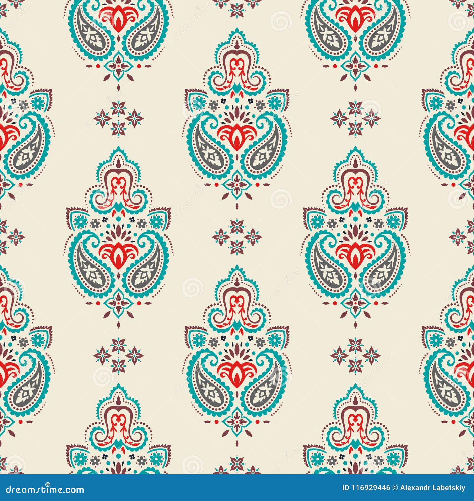 Seamless paisley pattern stock vector. Illustration of paisley - 116929446