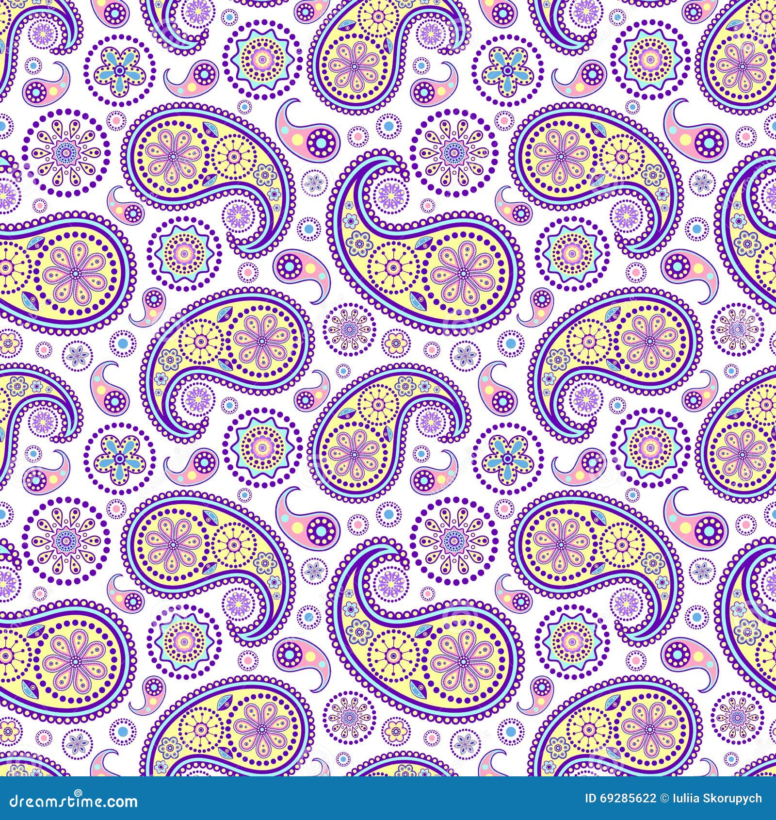 Seamless paisley pattern stock vector. Illustration of abstract - 69285622