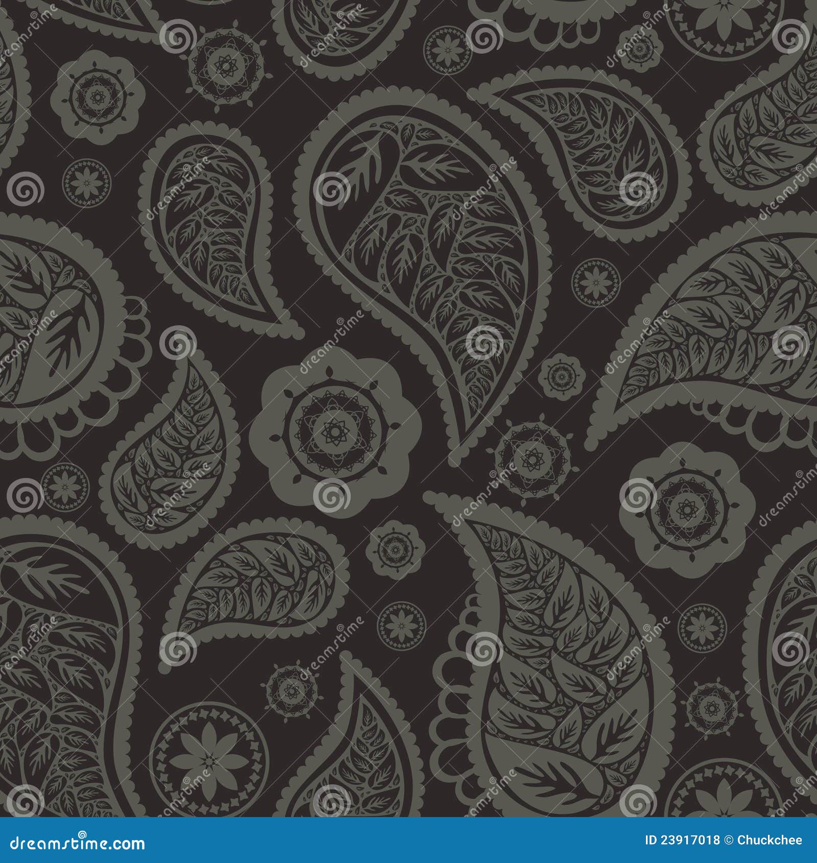 Seamless Paisley Texture Vector Illustration | CartoonDealer.com #23917018