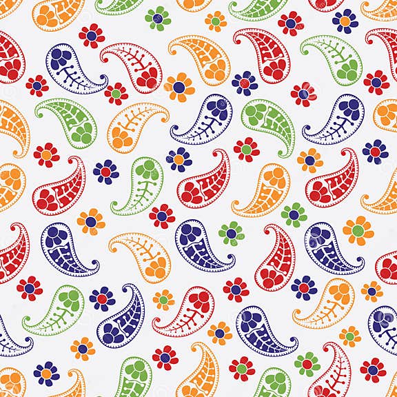 Seamless paisley texture stock vector. Illustration of silhouette ...